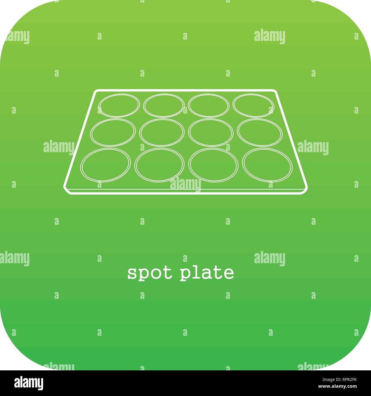Spot plate icon green vector Stock Vector Image & Art - Alamy