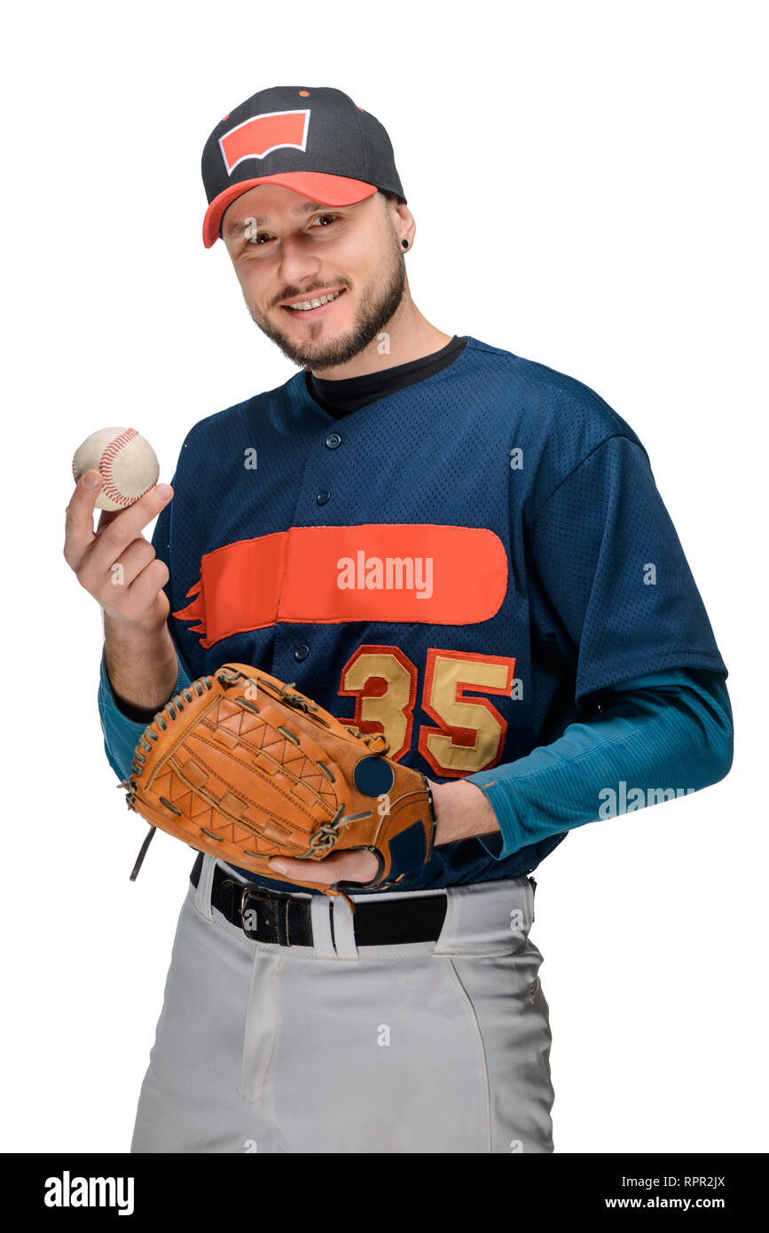 Pitcher baseball player white uniform hi-res stock photography and ...
