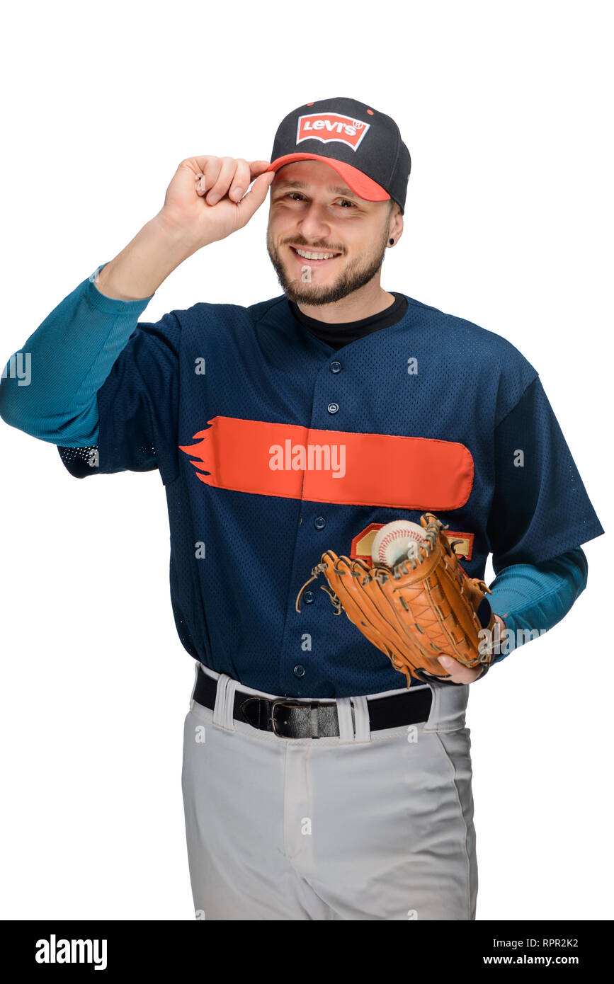 Handsome baseball player hi-res stock photography and images - Alamy