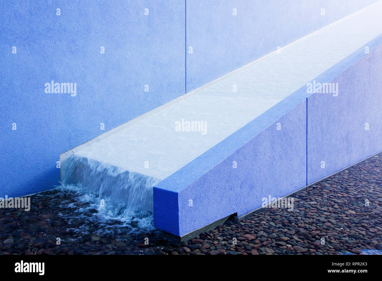Water Running Down Ramp into Pool Stock Photo - Alamy