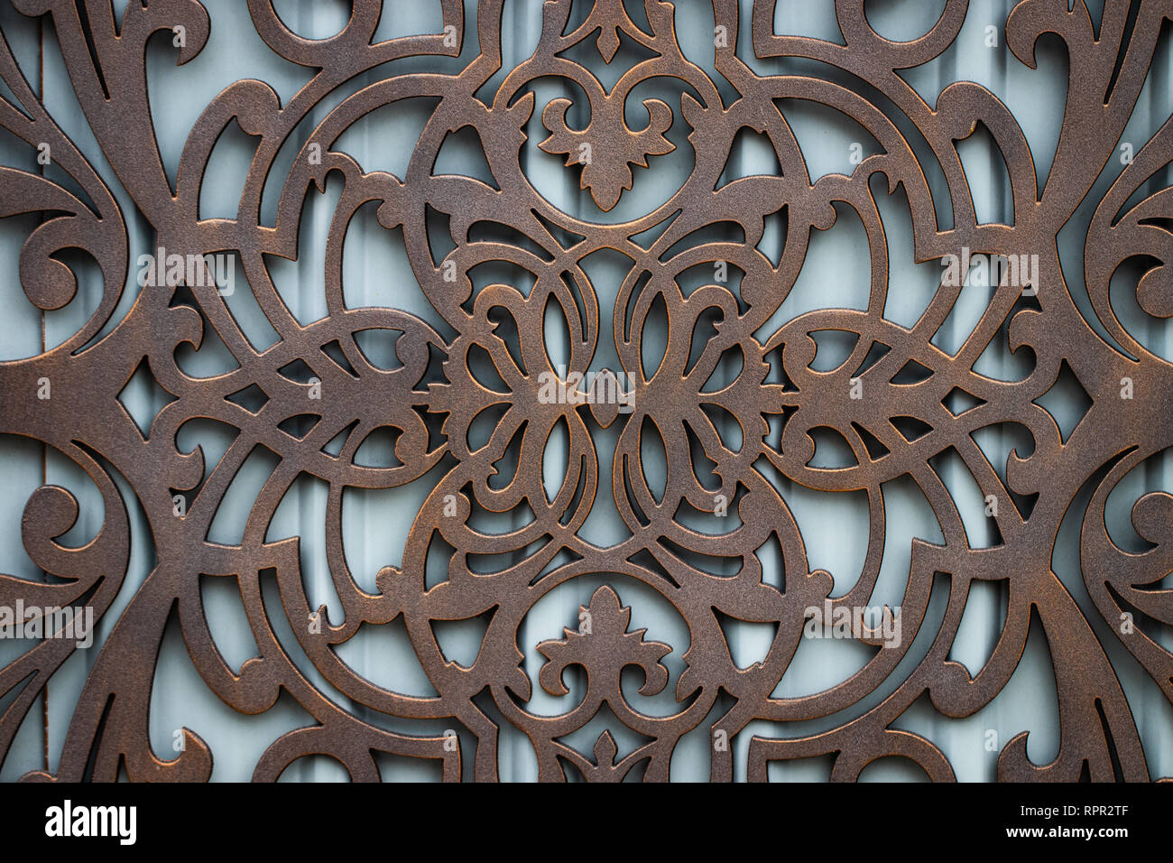beautiful decorative metal elements forged wrought iron gates Stock ...