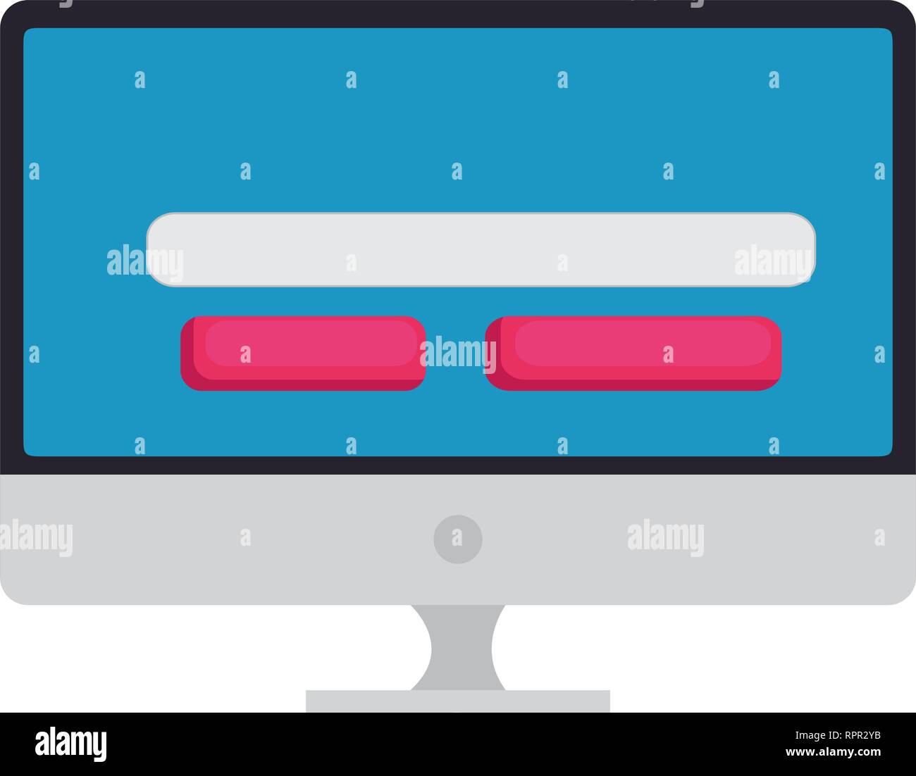 computer desktop isolated icon Stock Vector Image & Art - Alamy