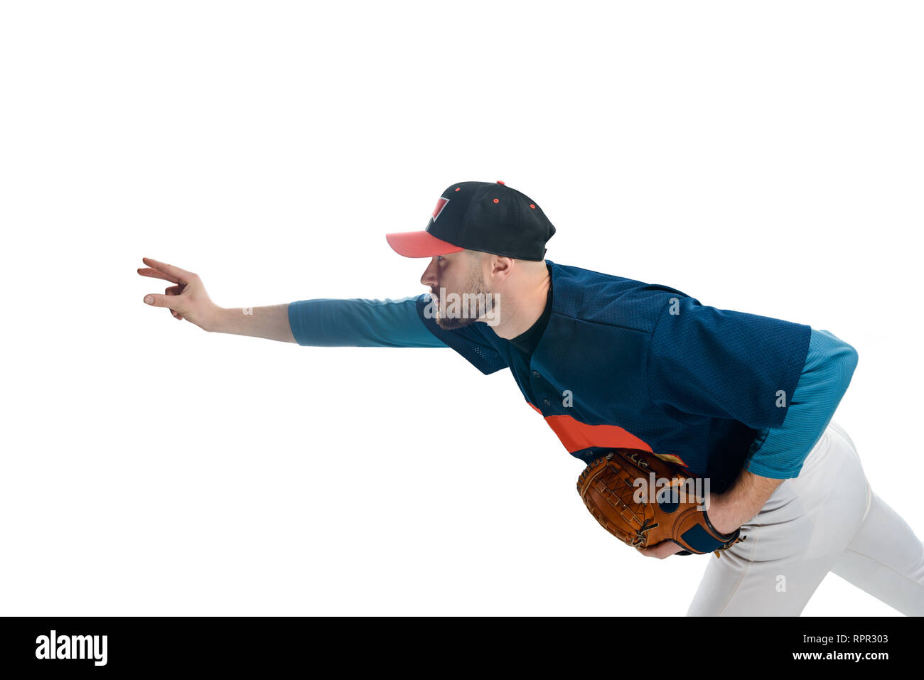 Side portrait of a pitcher Stock Photo - Alamy