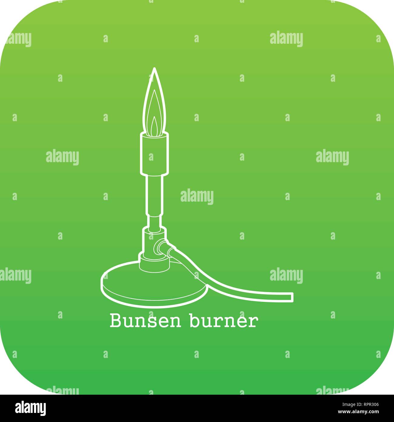 Bunsen burner icon green vector Stock Vector Image & Art - Alamy