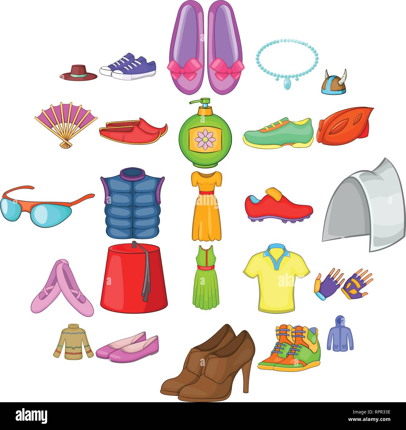 Women things icons set, cartoon style Stock Vector Image & Art - Alamy