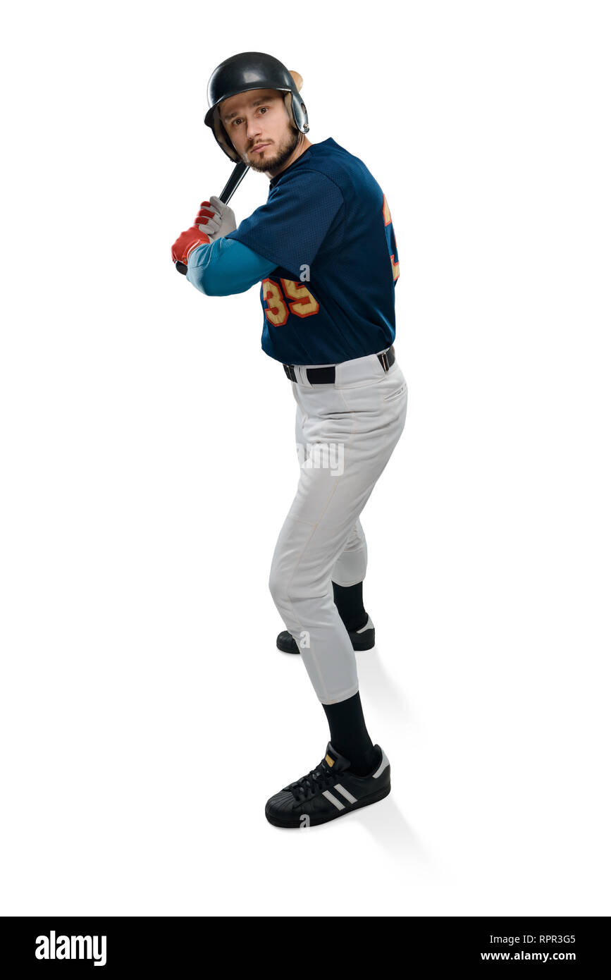 Batter in a ready position Stock Photo - Alamy