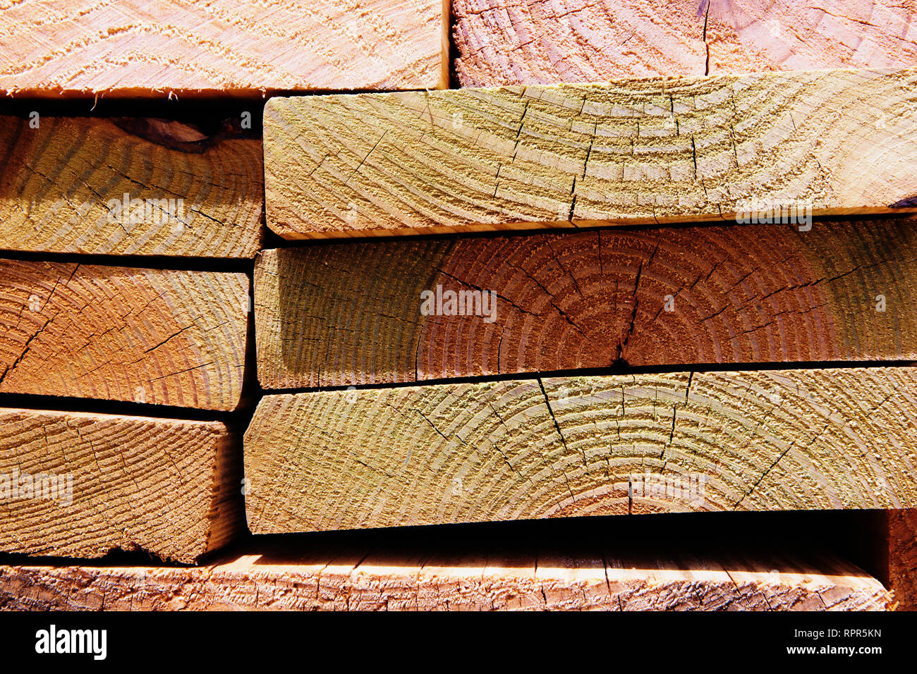 Stacked Wooden Planks Stock Photo - Alamy
