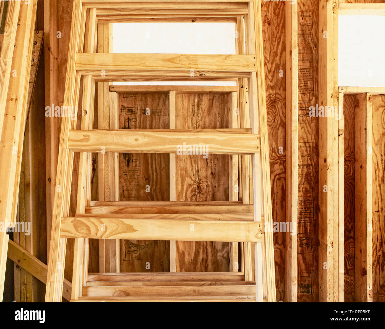 Wooden Step Ladder Stock Photo - Alamy