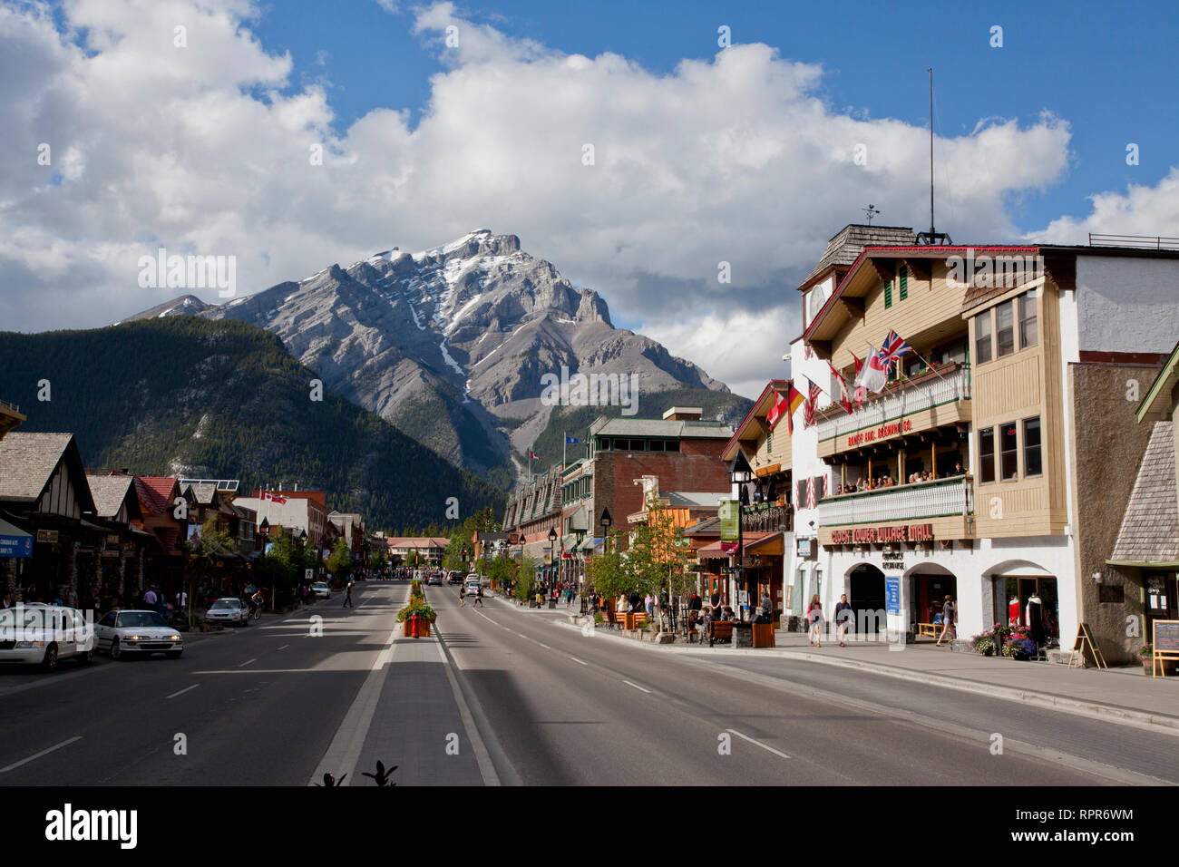 Banff town centre, Alberta, Canada Stock Photo - Alamy