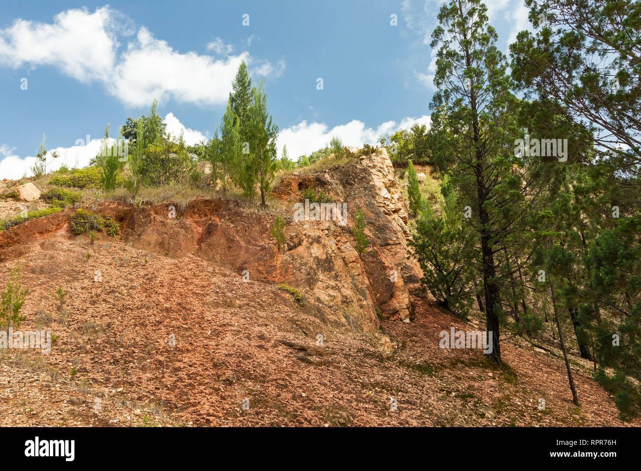 The diverse landscapes of Kenya. The hills and cliffs of Kakamega ...