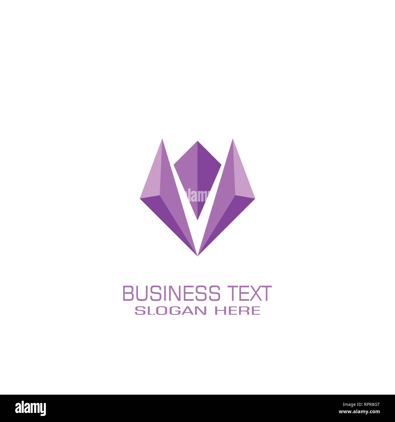 Letter V graphic Diamond logo template, vector icons Stock Vector Image ...