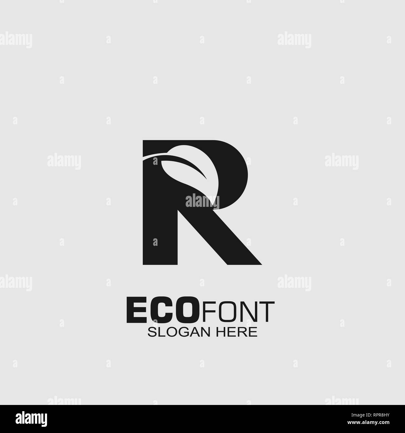 Natural letter modern alphabet Black and White Stock Photos & Images ...