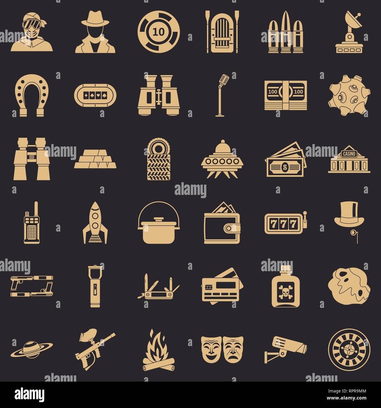 Games for adult icons set, simple style Stock Vector Image & Art - Alamy