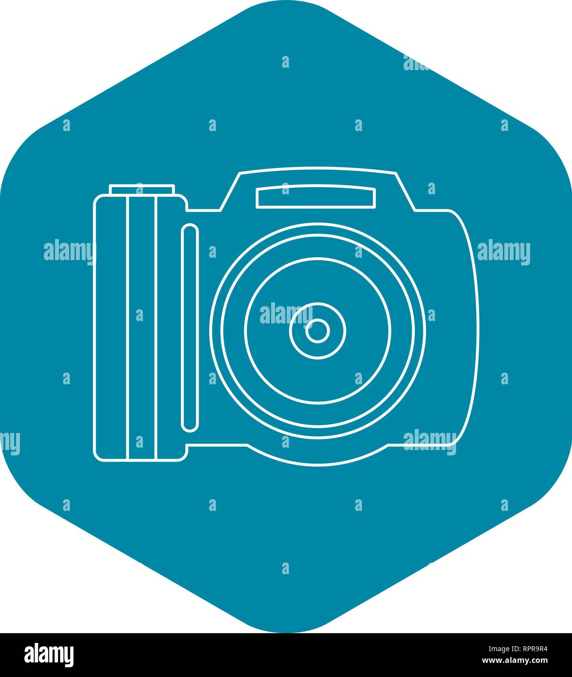 Camera icon, outline style Stock Vector Image & Art - Alamy