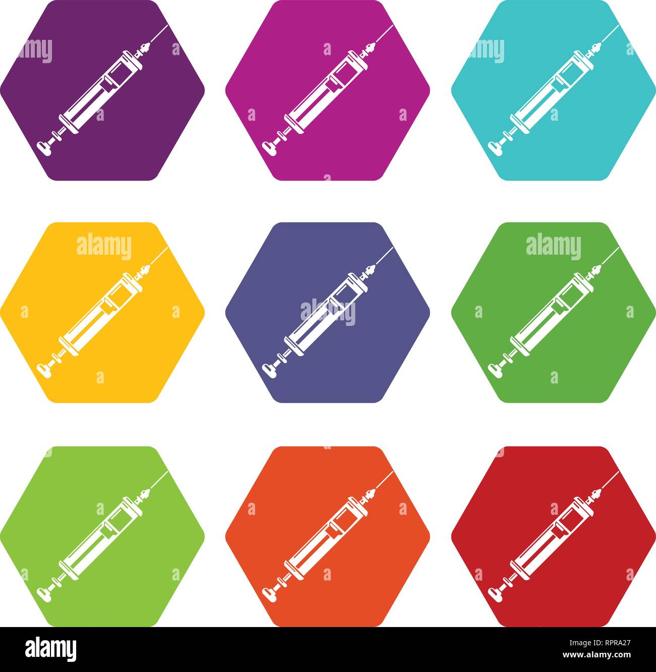 Medicine syringe icons set 9 vector Stock Vector Image & Art - Alamy