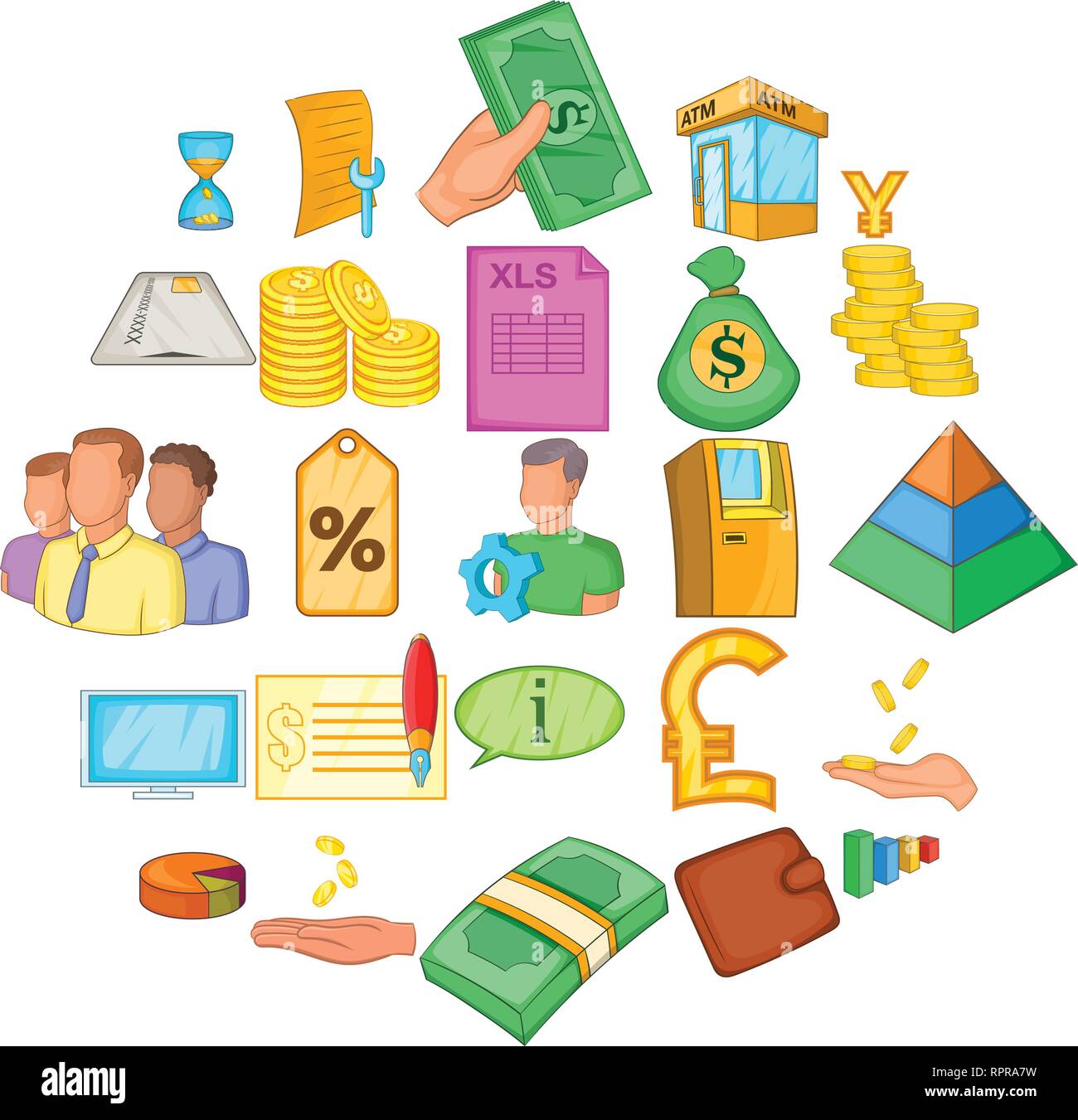 Stocktaking icons set, cartoon style Stock Vector Image & Art - Alamy