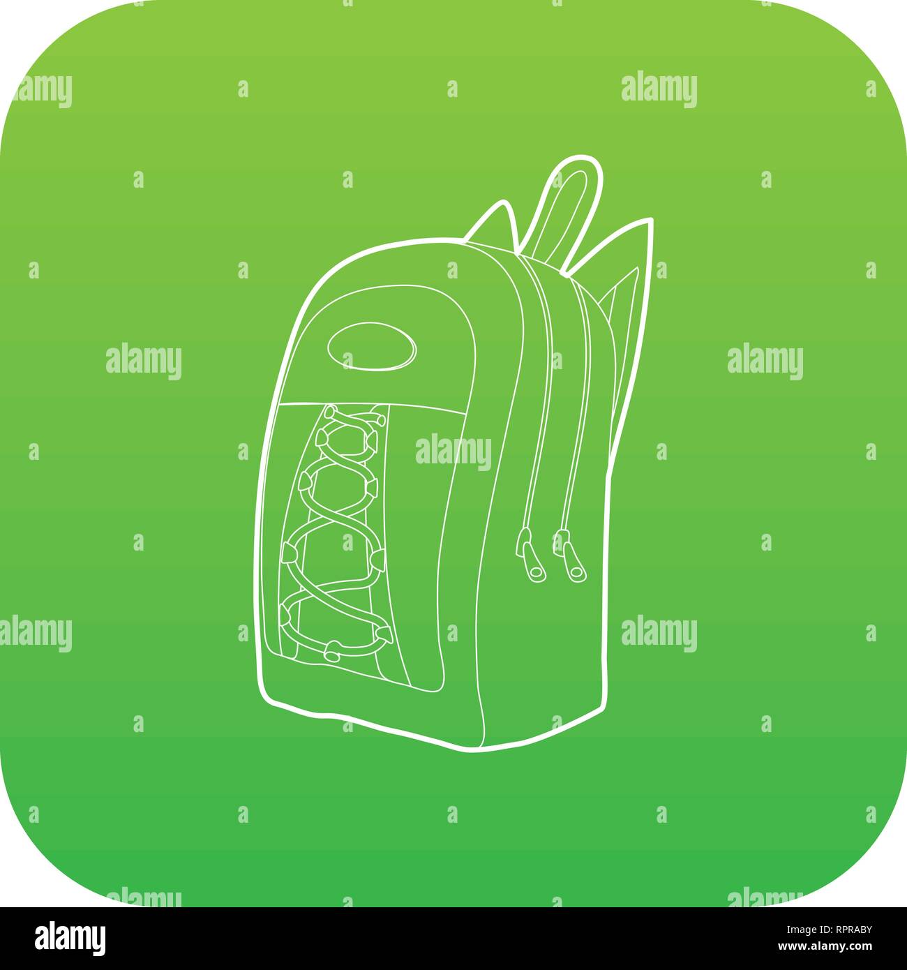 School backpack icon green vector Stock Vector Image & Art - Alamy