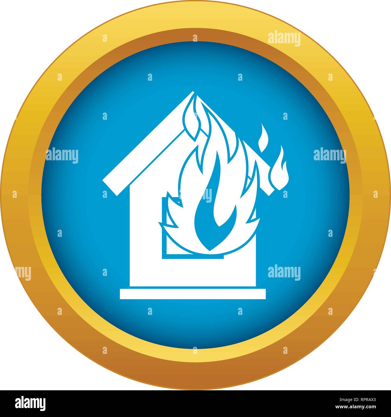 Preventing fire icon blue vector isolated Stock Vector Image & Art - Alamy