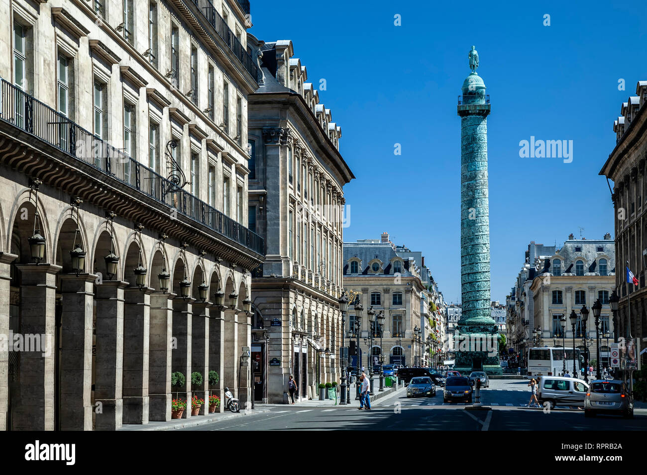 Column, Place Vendome, Paris, France Stock Photo - Alamy