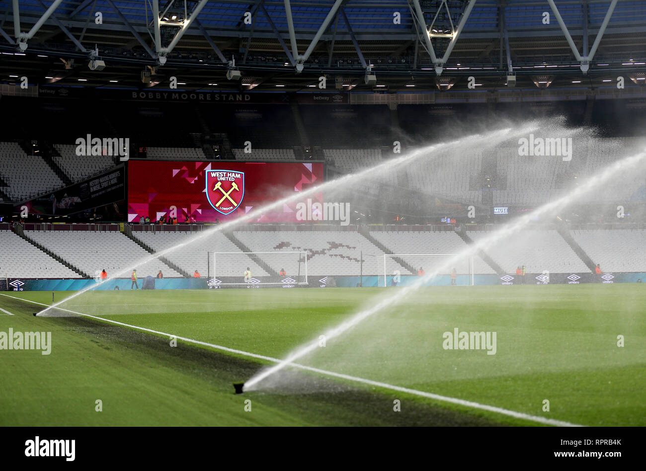 Football pitch sprinklers hi-res stock photography and images - Alamy