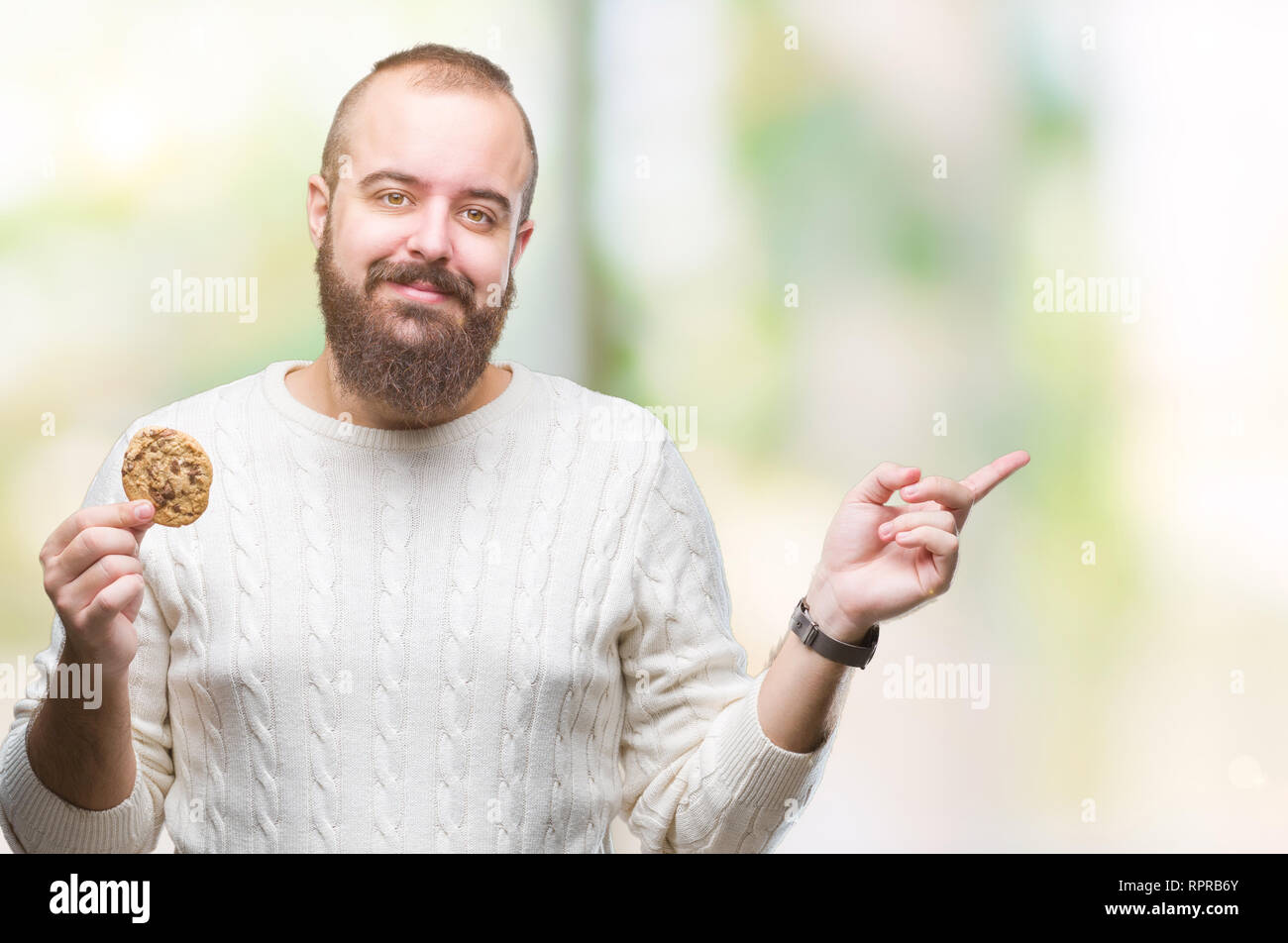 Happy fat man eating chocolate hi-res stock photography and images - Alamy