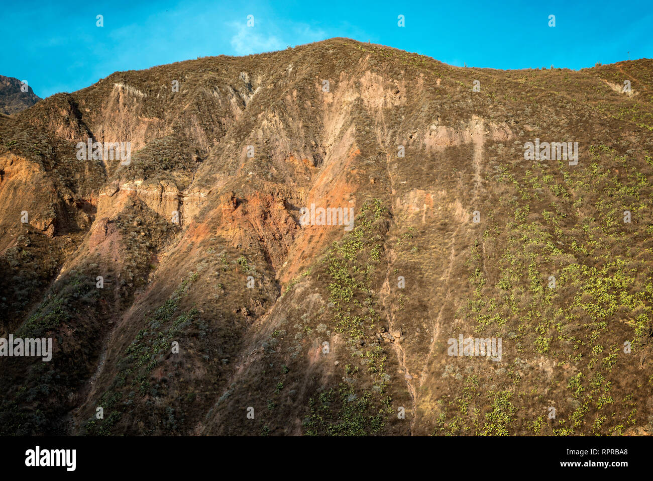 bright evening landscape in severe Peruvian mountains Stock Photo - Alamy