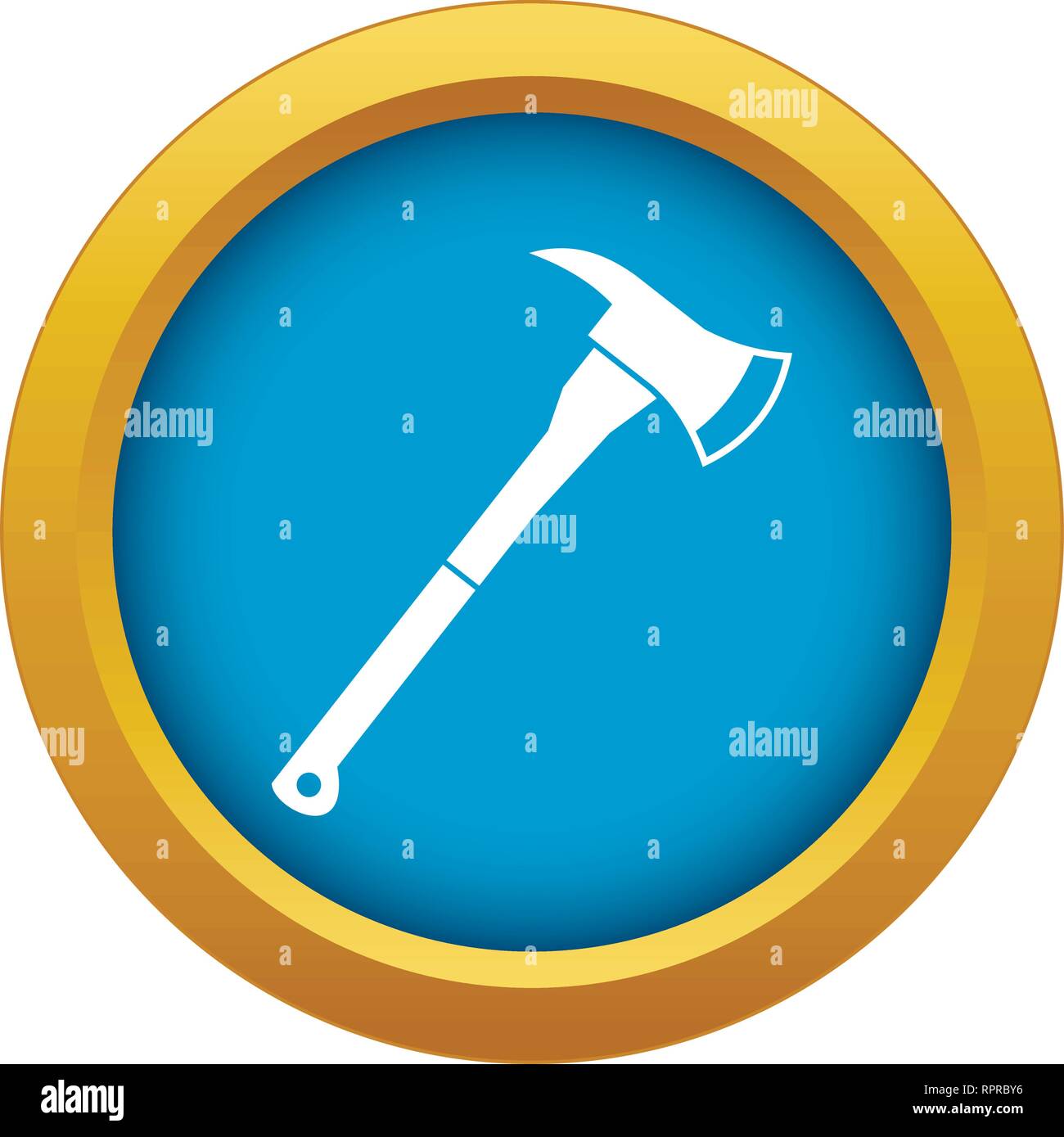 Firefighter axe icon blue vector isolated Stock Vector Image & Art - Alamy