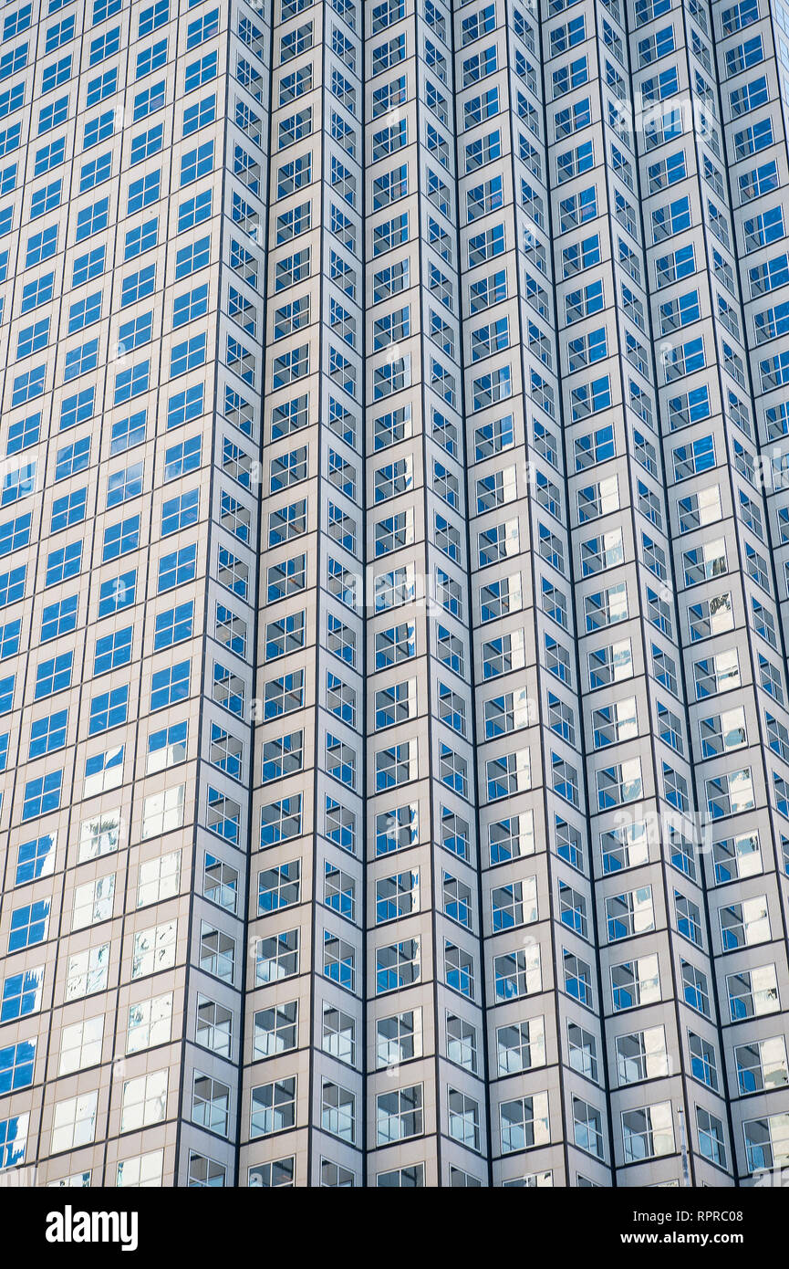 Panoramic and perspective wide angle view to steel blue background of ...