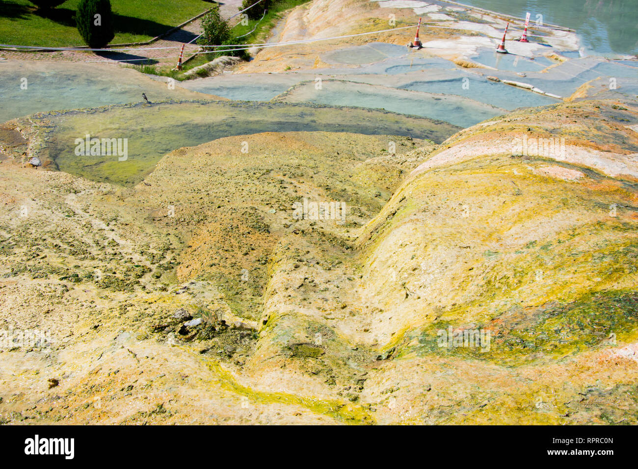 Red pools of Karahayit with the healthy mineral and thermal water in ...