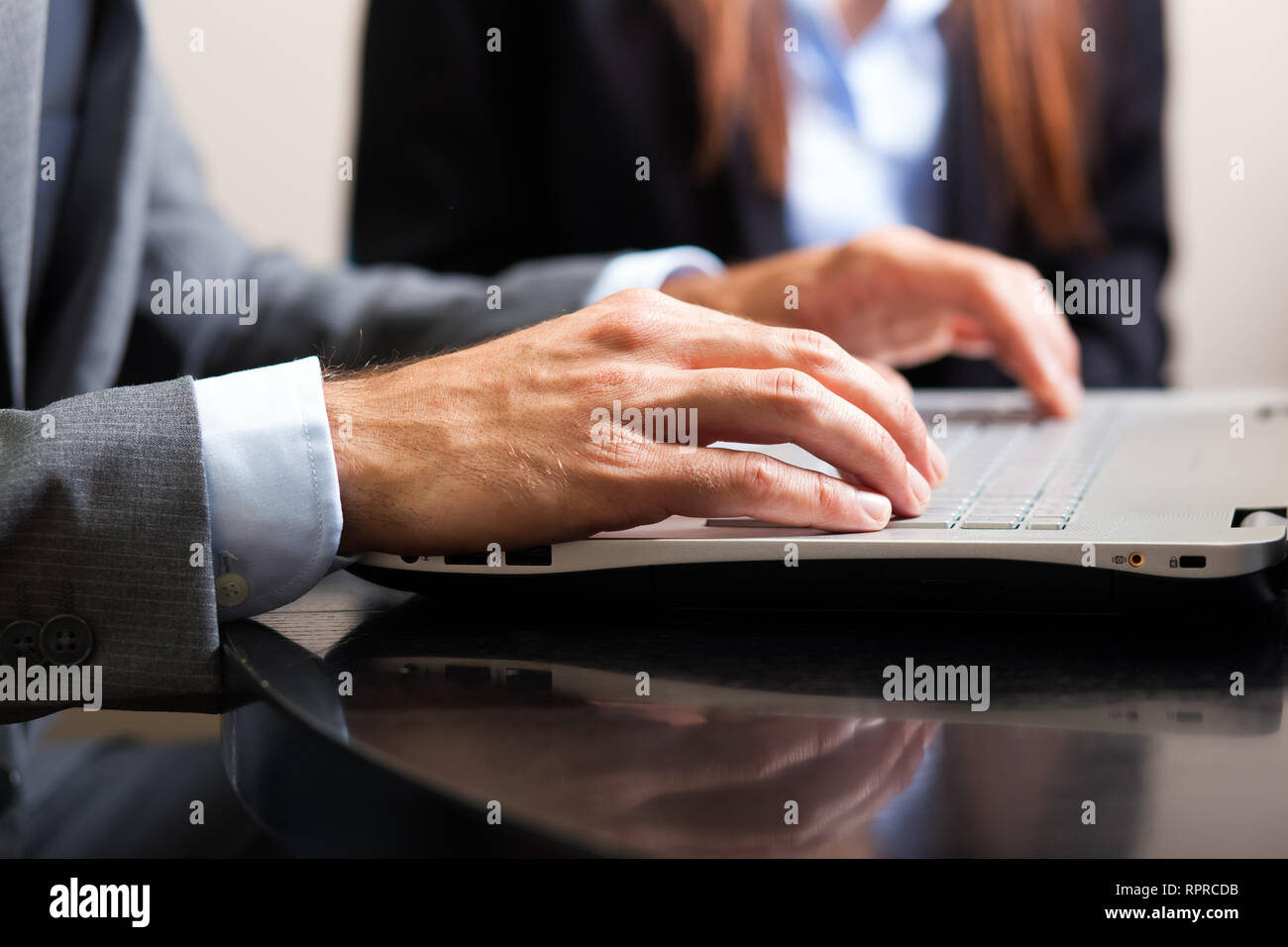 Focus hands keyboard display hi-res stock photography and images - Alamy