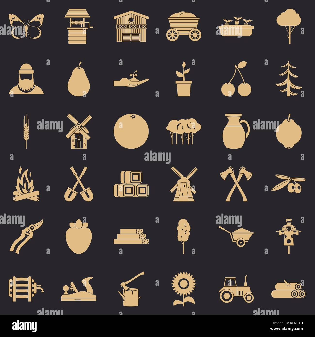 Agronomy icons set, simple style Stock Vector Image & Art - Alamy