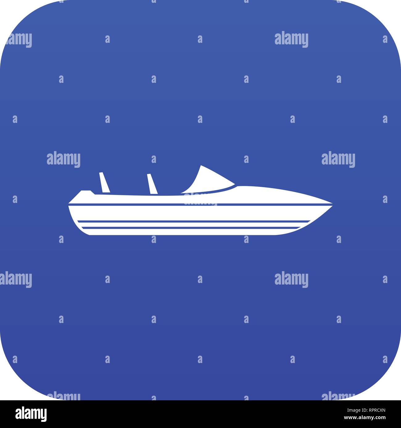 Little powerboat icon digital blue Stock Vector Image & Art - Alamy