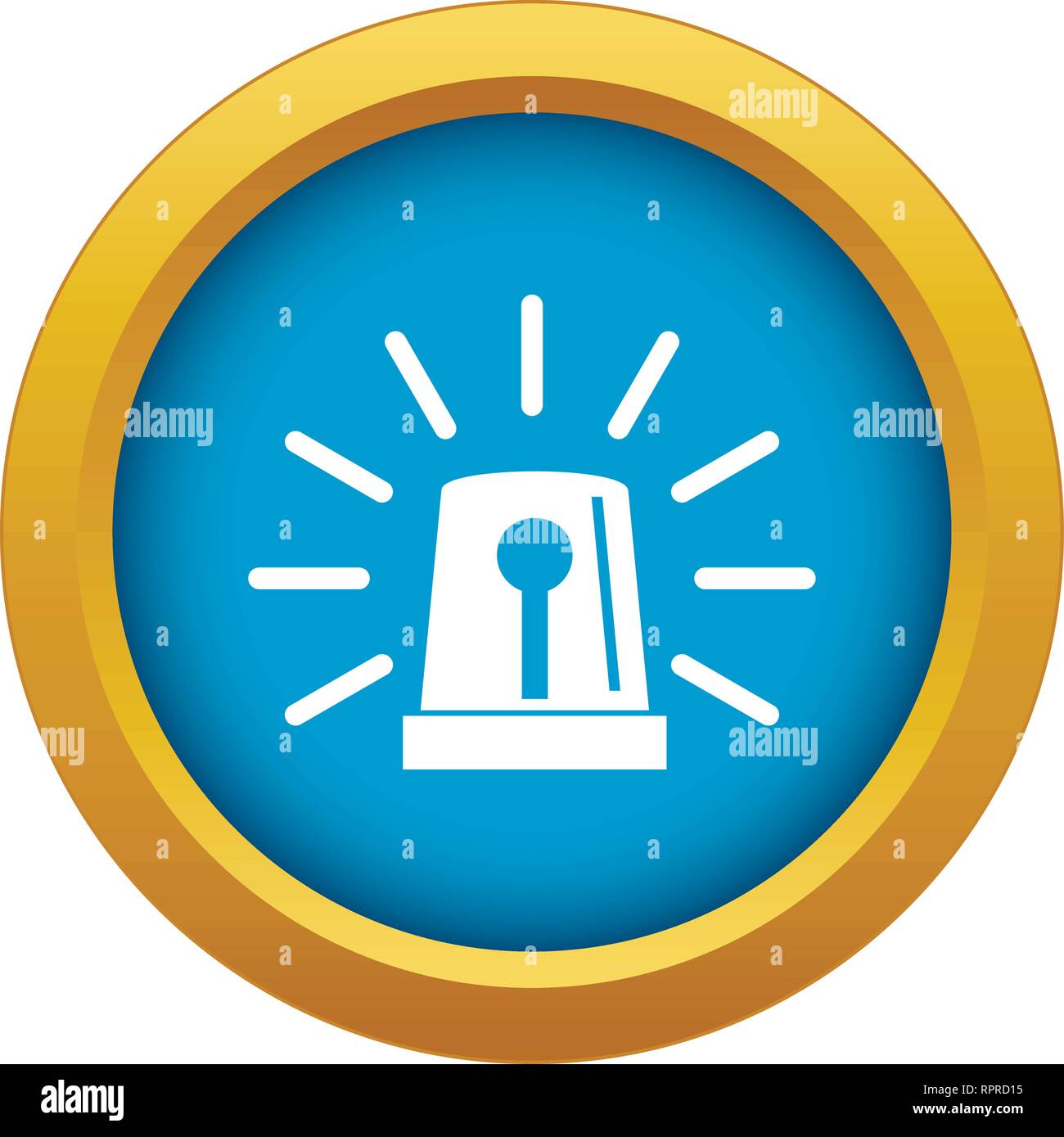 Flashing emergency light icon blue vector isolated Stock Vector Image ...