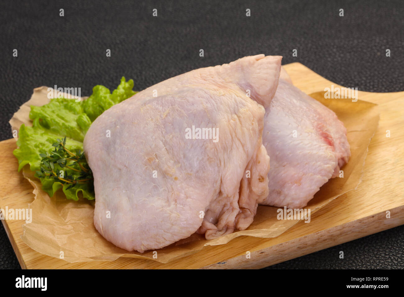 Raw chicken hip ready for cooking Stock Photo - Alamy