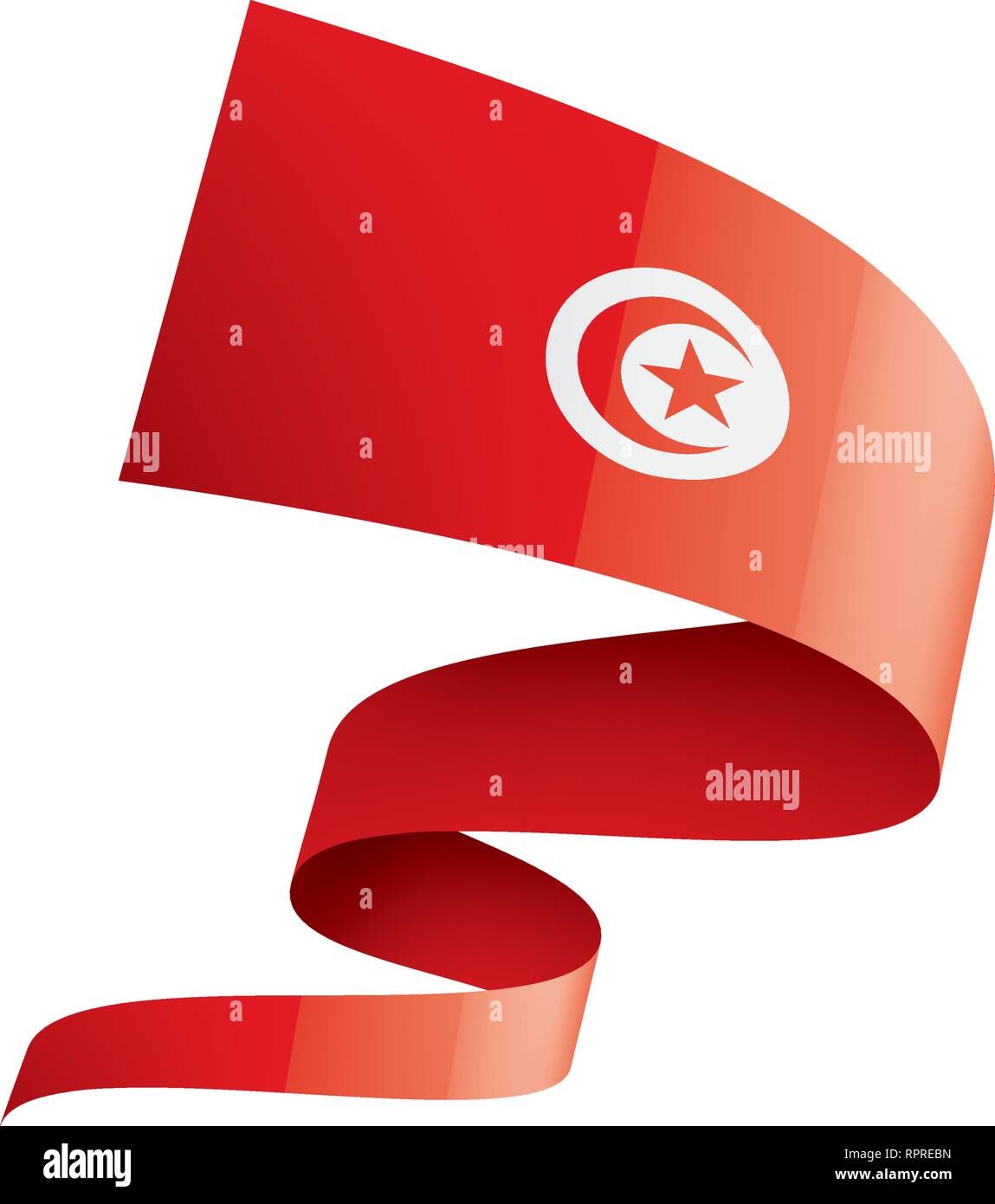 Tunisia flag, vector illustration on a white background Stock Vector ...