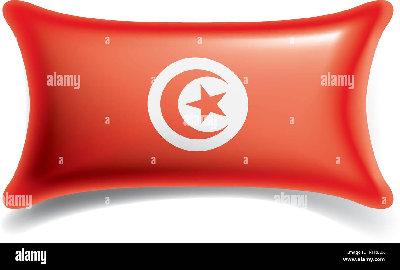 Tunisia flag, vector illustration on a white background Stock Vector ...