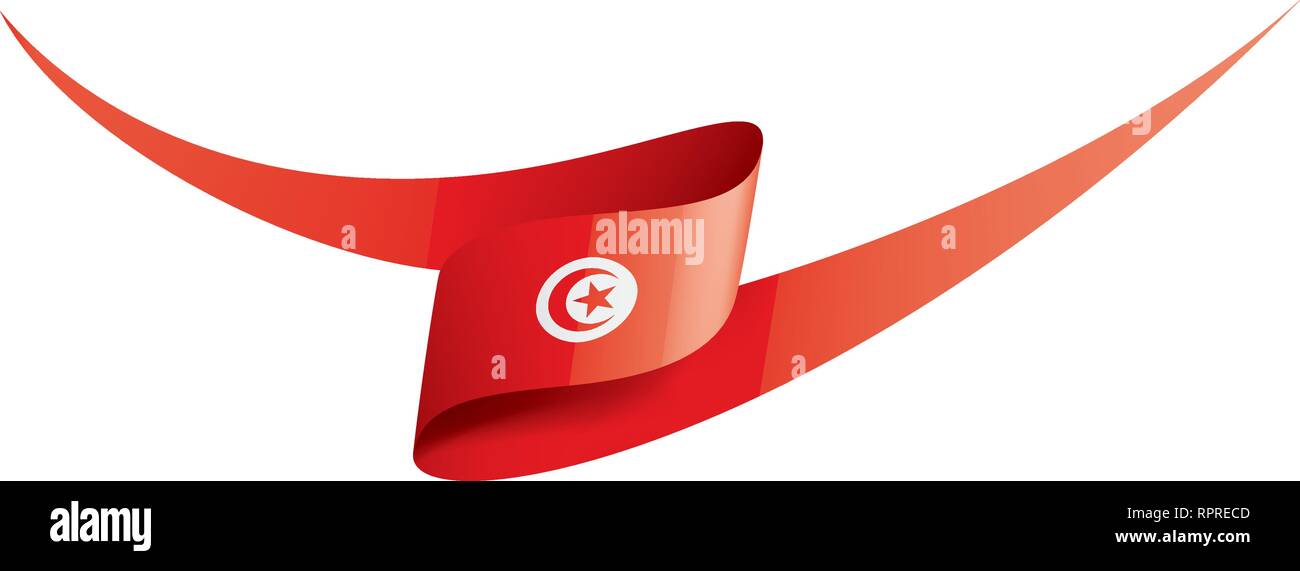 Tunisia flag, vector illustration on a white background Stock Vector ...