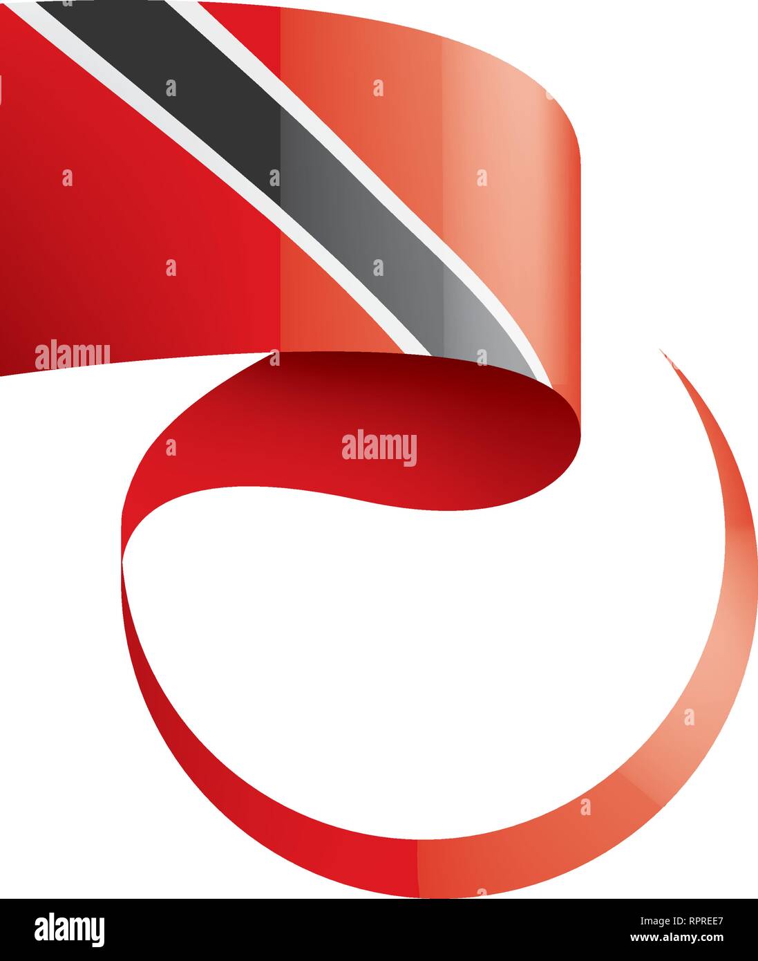 trinidad and tobago flag, vector illustration on a white background ...