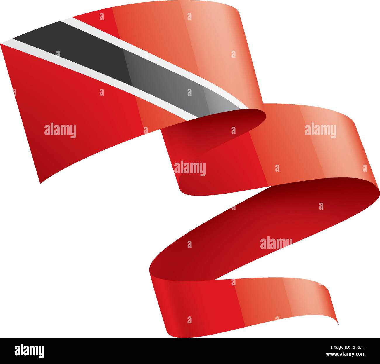 trinidad and tobago flag, vector illustration on a white background ...