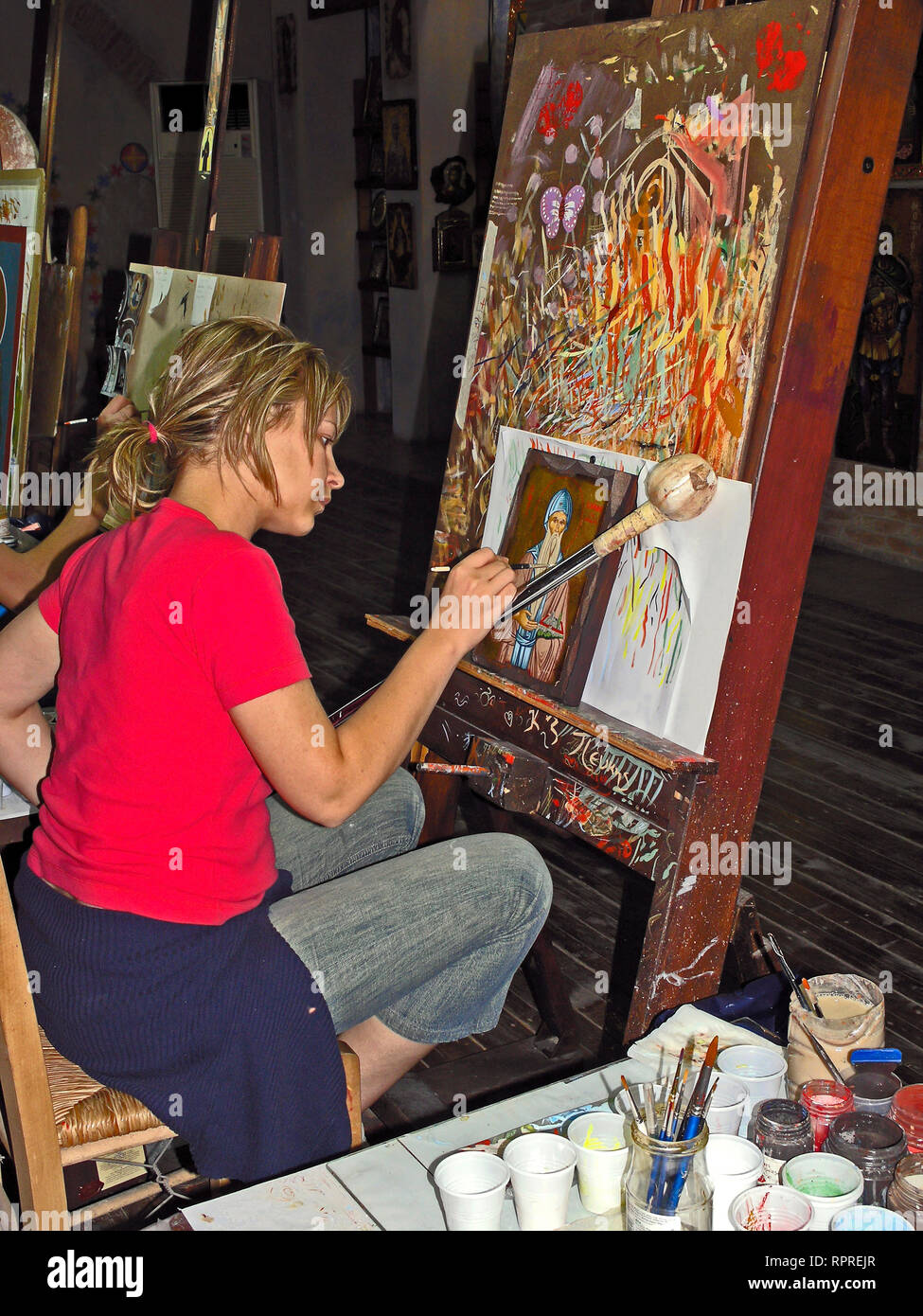 Female Artist At Work