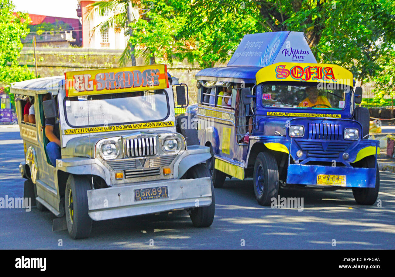 Jeepneys public transportation in Manilla Stock Photo - Alamy