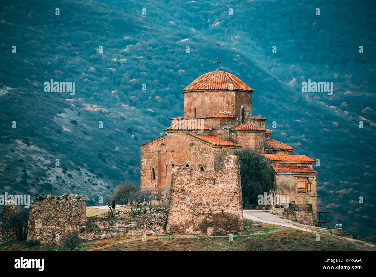 Mtskheta, Georgia. Close View Jvari, Georgian Orthodox Monastery, World ...