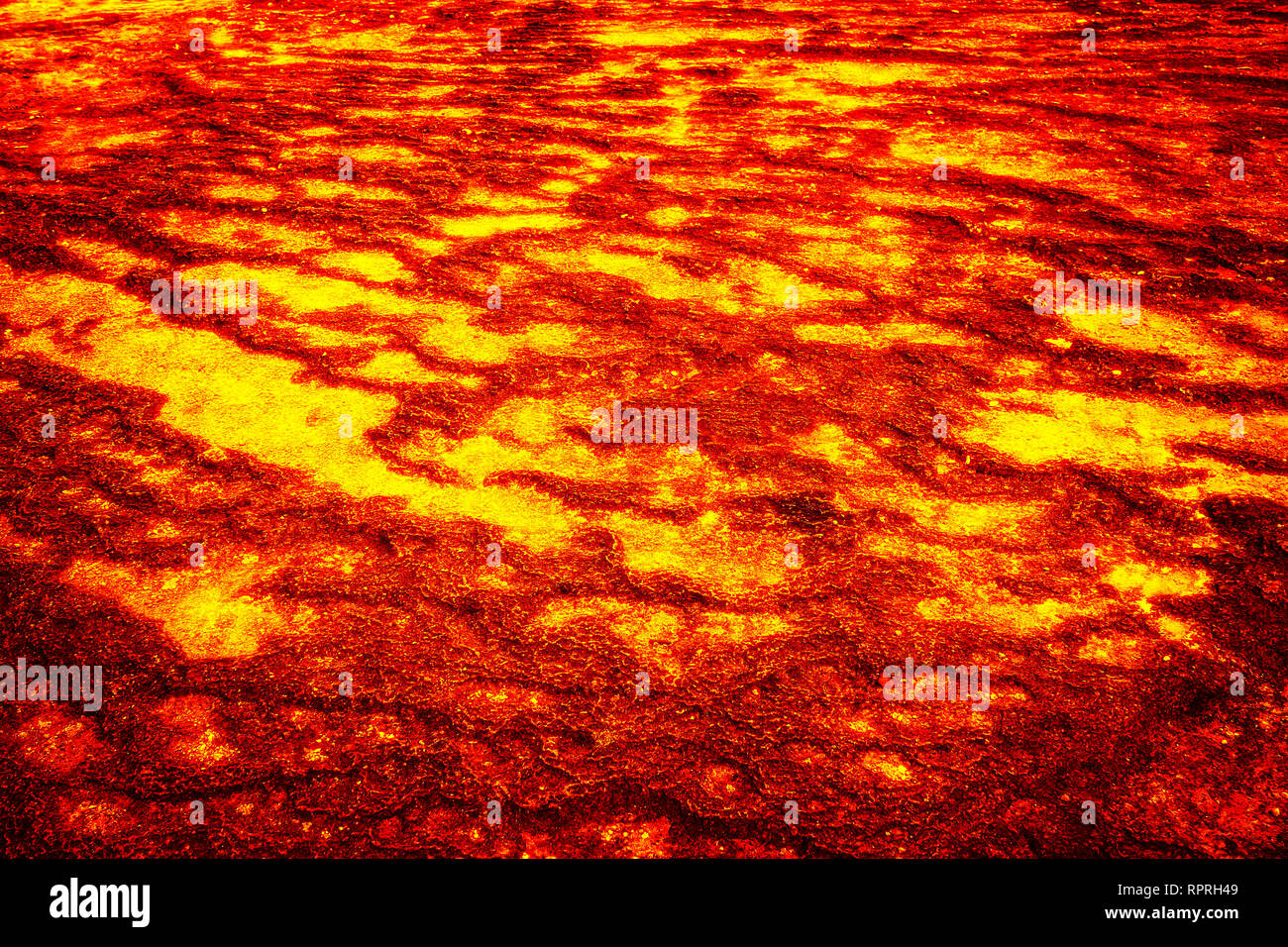 heat red cracked ground texture after eruption volcano Stock Photo - Alamy