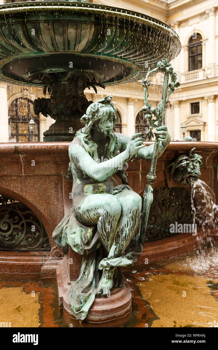 The figurine at the statue of Hygieia the goddess of health and hygiene ...