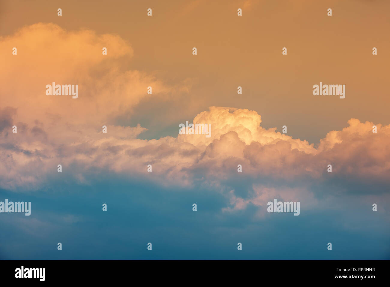 Colorful cloudy sky at sunset. Gradient color Stock Photo - Alamy