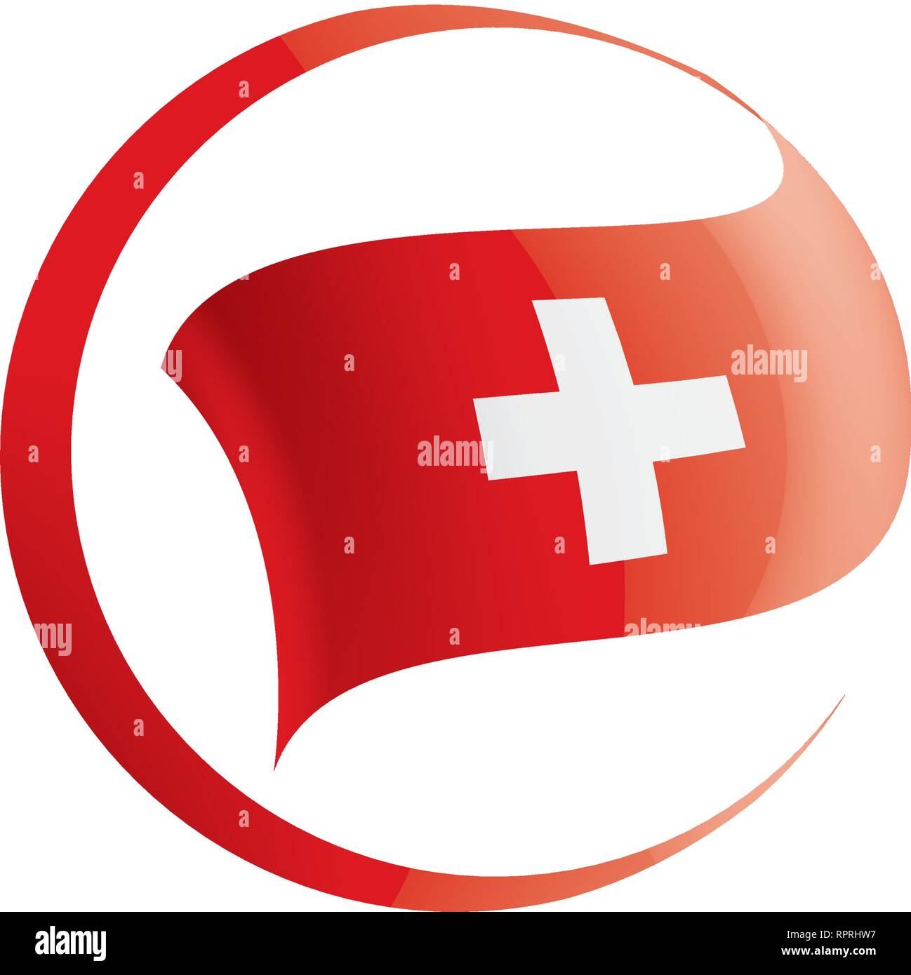 Switzerland flag, vector illustration on a white background Stock ...