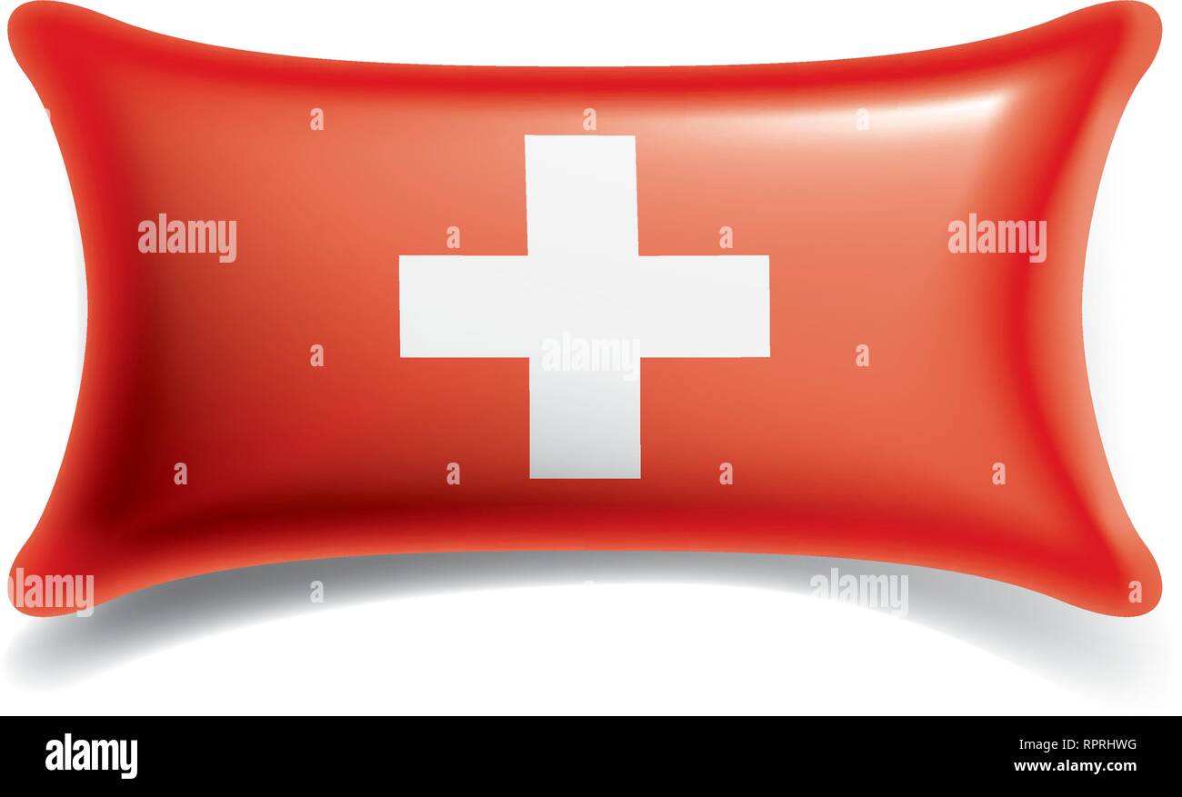 Switzerland flag, vector illustration on a white background Stock ...