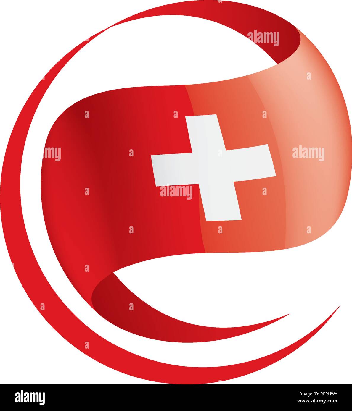 Switzerland flag, vector illustration on a white background Stock ...