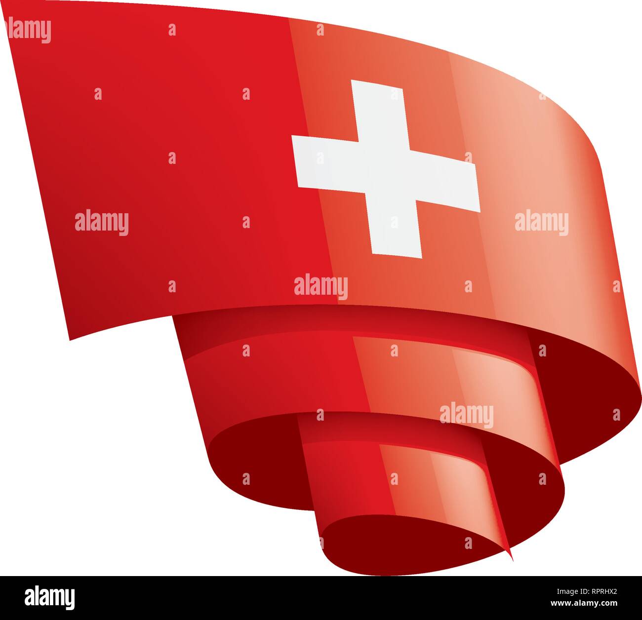 Switzerland flag, vector illustration on a white background Stock ...