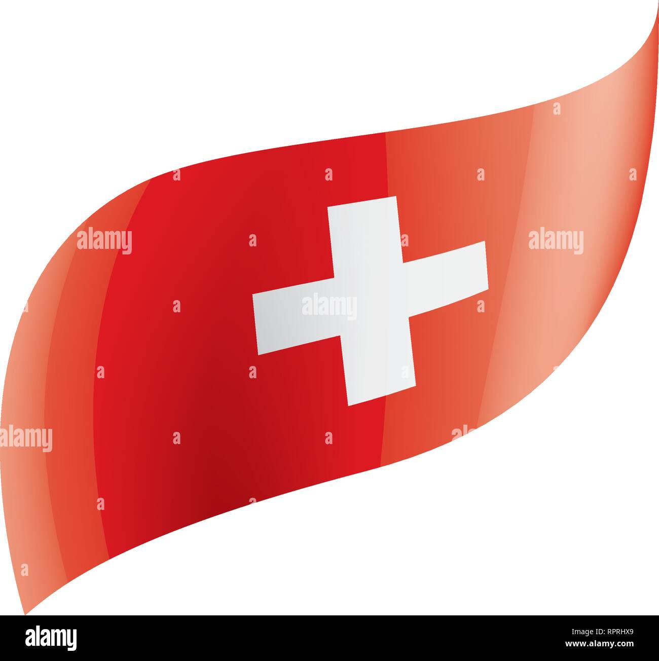 Switzerland flag, vector illustration on a white background Stock ...